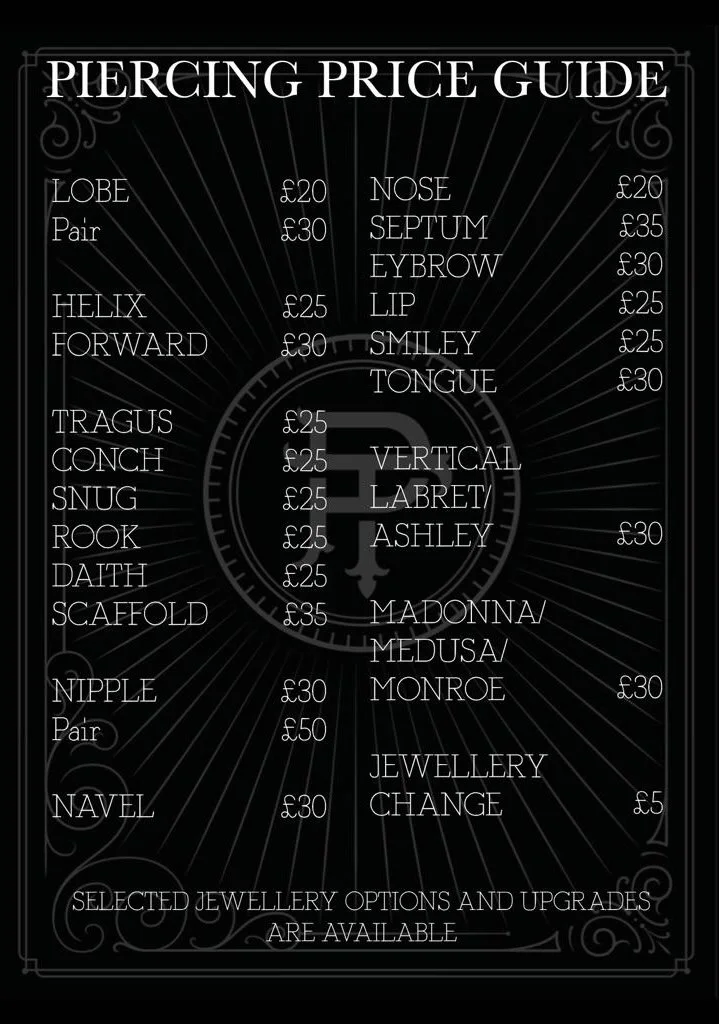 Piercing — Purgatory Tattoo Shop